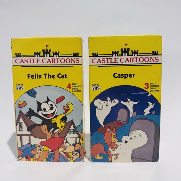 Media | Casper Felix The Cat Vintage 8s Castle Cartoons Vhs | Poshmark